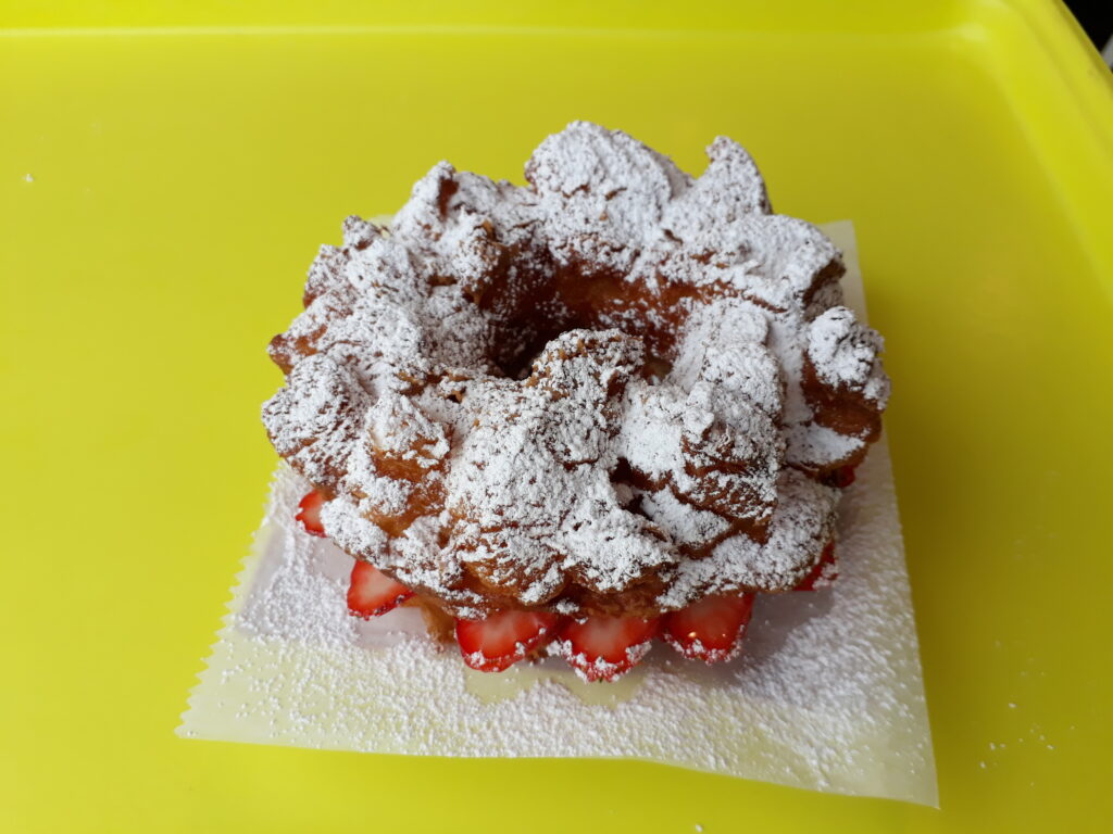 Nutella & Strawberry Funnel Donut – Jarams Donuts online store